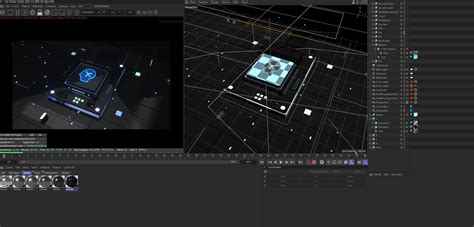 c4d octane cpu chip core capacitance scifi circuit board 6 3d model