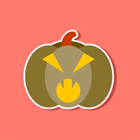 세련 된 배경 할로윈 벡터에 종이 스티커 Eps Ai Uidownload