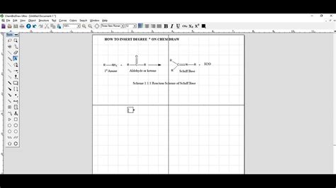 How To Insert Degree Symbol On Chemdraw Youtube