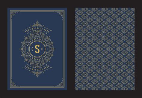 빈티지 장식 인사말 카드 캘리모트 화려한 소용돌이와 비네팅 프레임 디자인 벡터 템플릿 골동품에 대한 스톡 벡터 아트 및 기타 이미지 골동품 금선세공 꽃무늬 Istock