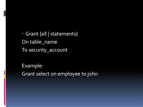 Sql Server Data Control Language