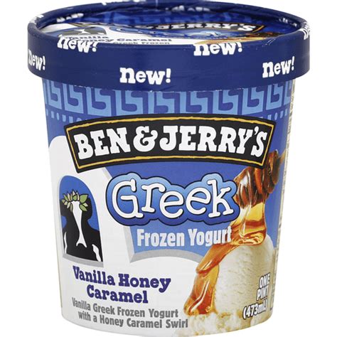 Ben And Jerrys Frozen Yogurt Greek Vanilla Honey Caramel Frozen Yogurt Sun Fresh