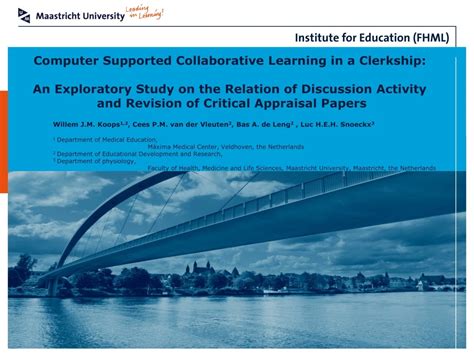 Ppt Computer Supported Collaborative Learning In A Clerkship
