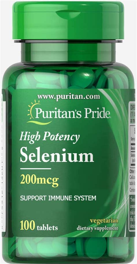 Puritans Pride Selenium 200 Mcg Tablets 100 Count Buy Now With Express International