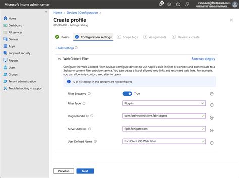Pushing Web Filter Content Profile To Forticlient Ios Forticlient 7 4 0 Fortinet Document