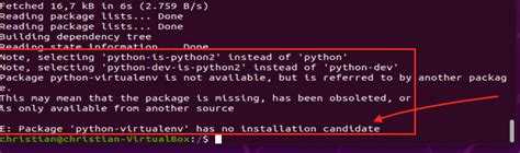 The Package Python Virtualenv Has No Installation Candidate Error Techdirectarchive