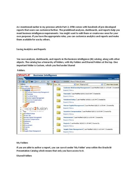 Oracle Fusion Transaction Business Intelligence Otbi In Fusion Hcm Part 3 Pdf Business
