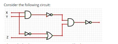 Solved Consider The Following Circuit х Y D N Place The