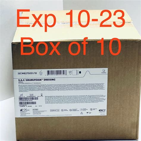 New Kci M8275051 10 V A C Granufoam Dressing Small Disposables