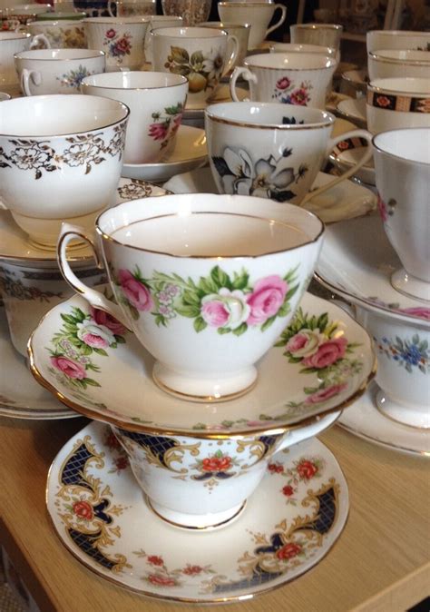 Vintage Tea Cups Illustration Watercolor Floral Vintage Teacup Png