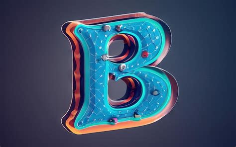 Letter B In 3d Premium Ai Generated Image