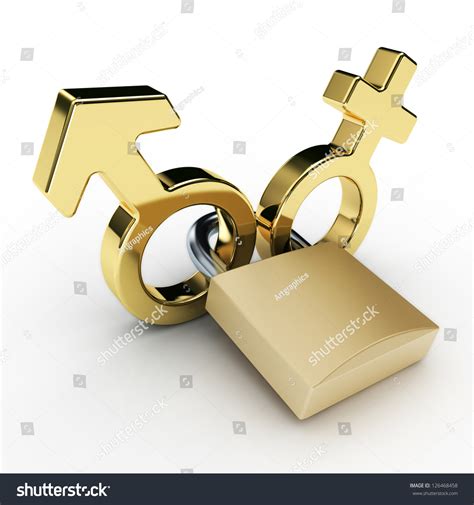 Male Female Sex Symbols Locked Golden Stock Illustration Shutterstock