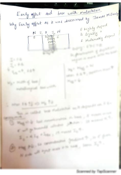 SOLUTION Early Effect And Base Width Modulation Studypool