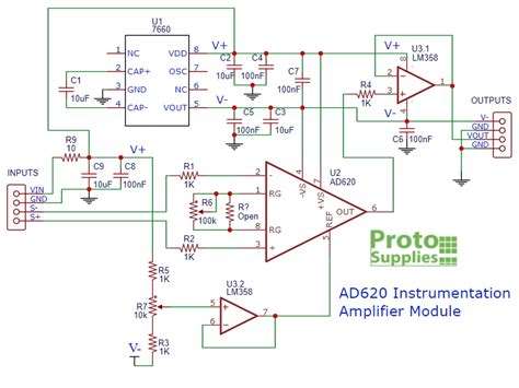AD Instrumentation Amplifier Module ProtoSupplies