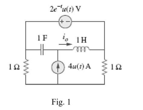 solved determine i0 for t 0 in the circuit shown in figure