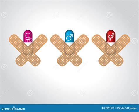 Male And Female Sex Pills Stock Vector Illustration Of Industry 37091541