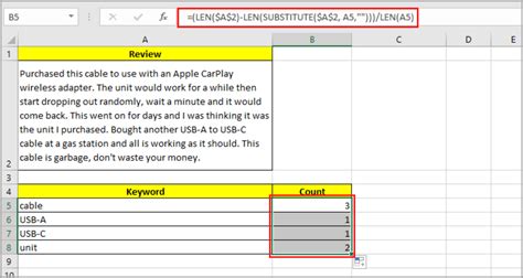How To Count The Repetition Of A Word S In Excel Ways