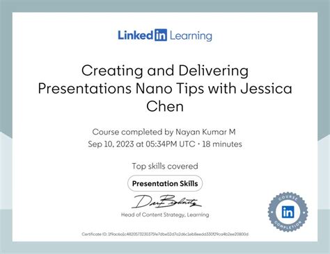nayan kumar m on linkedin certificate of completion