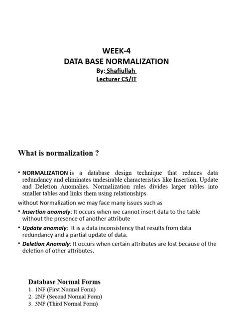 Normalization Pdf Data Management Software Computing