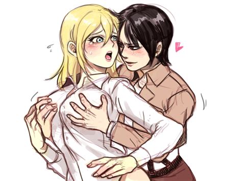 Christa Renz And Ymir Shingeki No Kyojin Drawn By Yireheo Danbooru