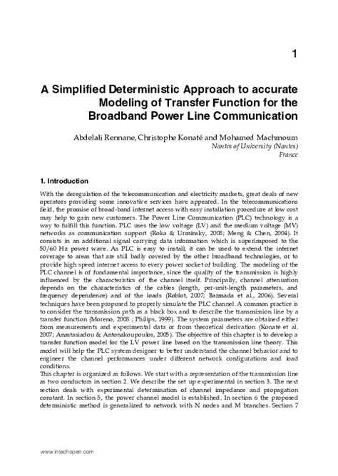 Pdf A Simpliied Deterministic Approach To Accurate Modeling Of