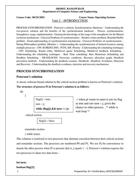 Solution Unit 2 Operating System Studypool