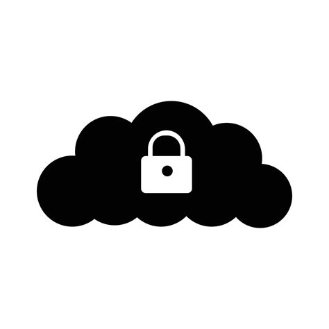 Secure Cloud Technology Cloud And Padlock Protected Cloud Computing Service Concept Vector