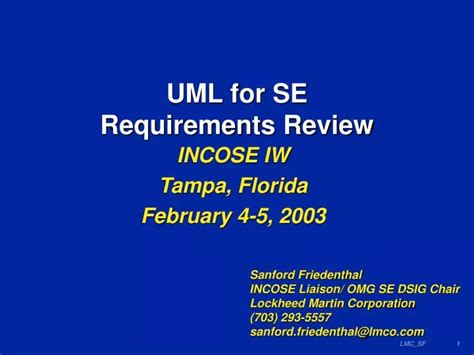 PPT UML For SE Requirements Review PowerPoint Presentation Free Download ID