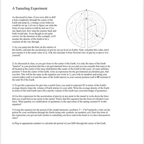 Solved A Tunneling Experiment As Discussed In Class If You