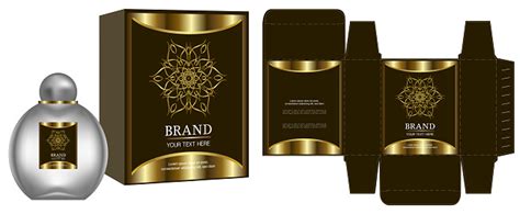 포장 디자인 골드 럭셔리 상자 템플릿과 이랑 상자 화장품 용기에 라벨 일러스트 벡터입니다 0명에 대한 스톡 벡터 아트 및 기타 이미지 Istock