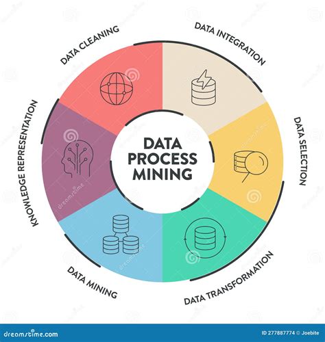 Data Process Mining Infografiepresentatievectorgegevens Biedt