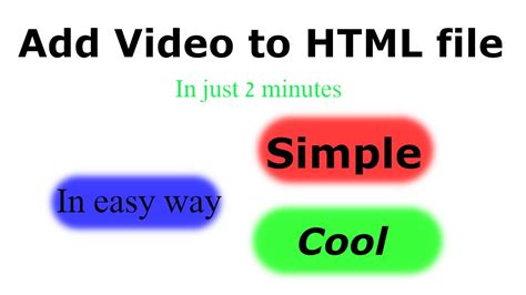 Add Video In Html Document In Just 2 Minutes Youtube