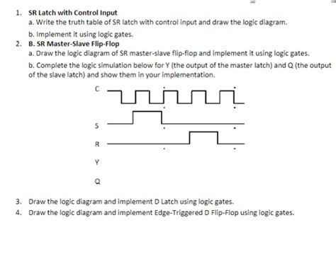 Solved Sr Latch With Control Inputa ﻿write The Truth Table