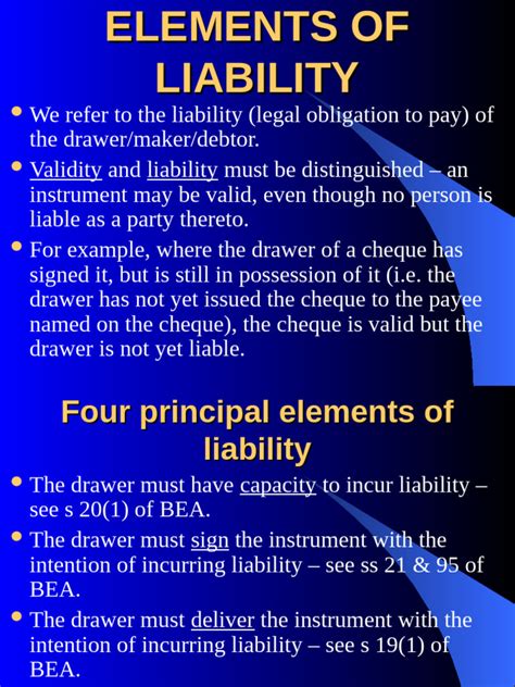 Elements Of Liability On A Negotiable Instrument Pdf Negotiable