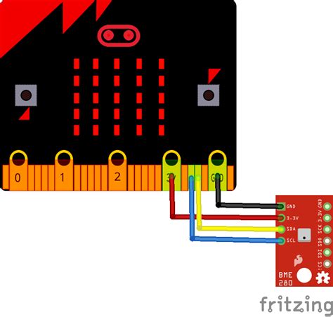 micro bit and bme280 environmental sensor example