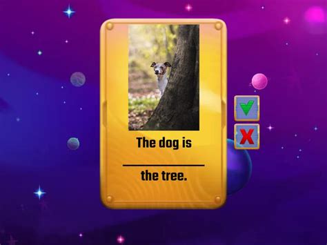 Preposition Sentences Flash Cards