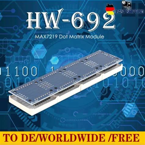MAX7219 8X8 DOT Matrix Module Microcontroller Module MCU LED Display