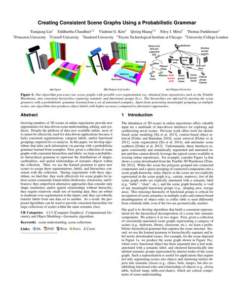 Pdf Creating Consistent Scene Graphs Using A Probabilistic Grammar