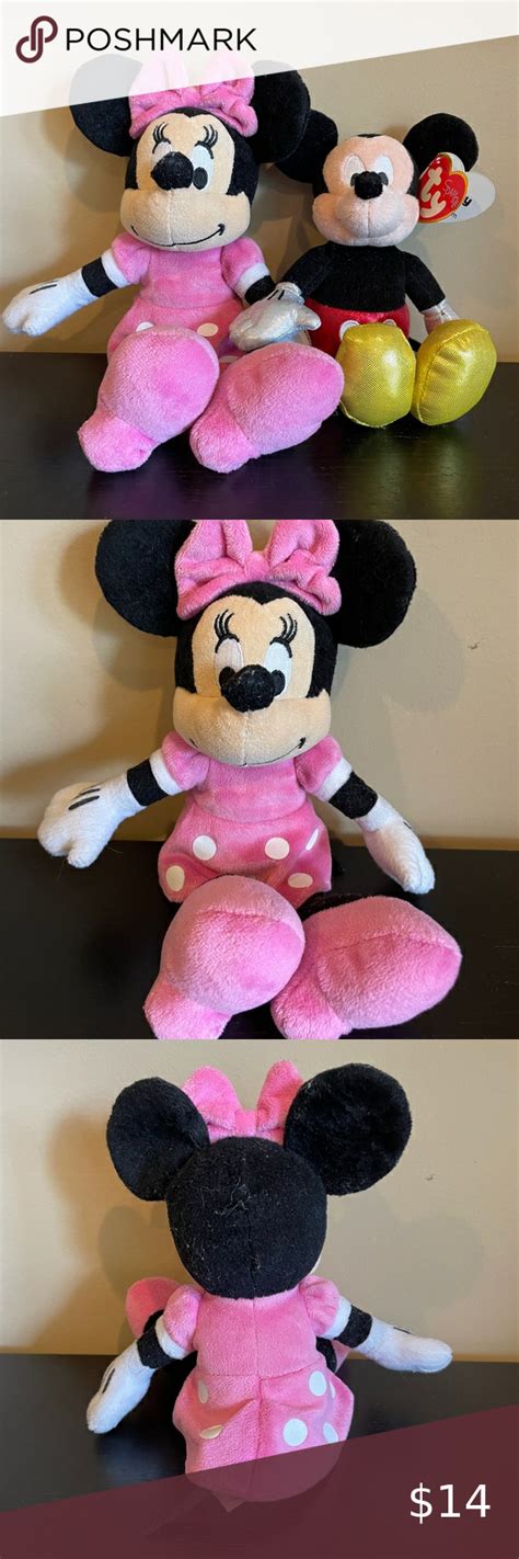 Disney Bundle Of Ty Sparkle Mickey Mouse And Minnie Mouse