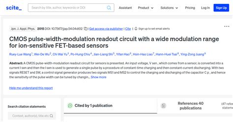 Cmos Pulse Width Modulation Readout Circuit With A Wide Modulation Range For Ion Sensitive Fet