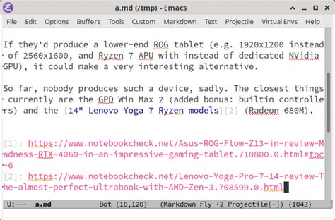 smarter line breaking in visual line mode r emacs