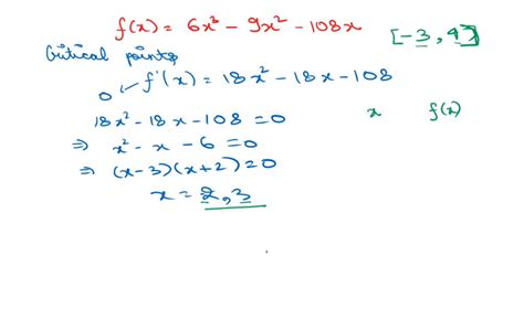 solved find the absolute maximum and absolute minimum values of f on