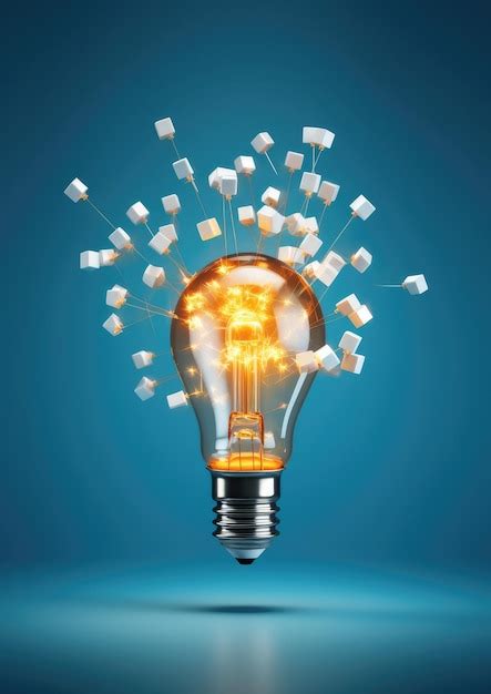 Premium Ai Image Light Yellow Bulb With A Lot Of Ideas Brainstorming Concept Generative Ai
