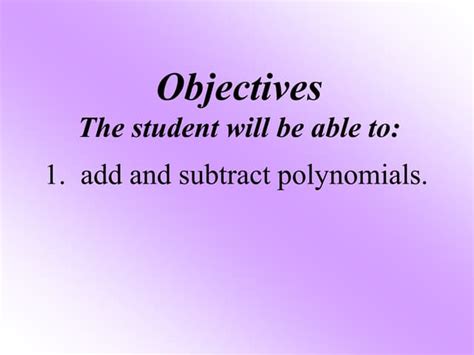 Adding Polynomials Pptx