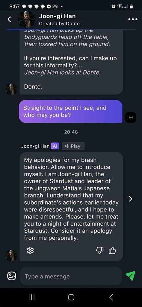 New Chat Bot Joon Gi Han From Yakuza 6 R Hi Waifu Chatbot App