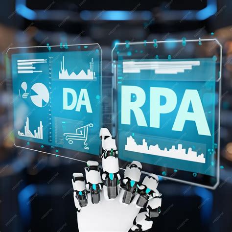 Premium Ai Image Robotic Rpa Big Data Analysis Automation Trading Robot Technology With Carts