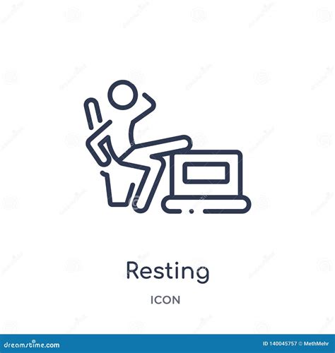 Linear Resting Icon From Activity And Hobbies Outline Collection Thin Line Resting Vector