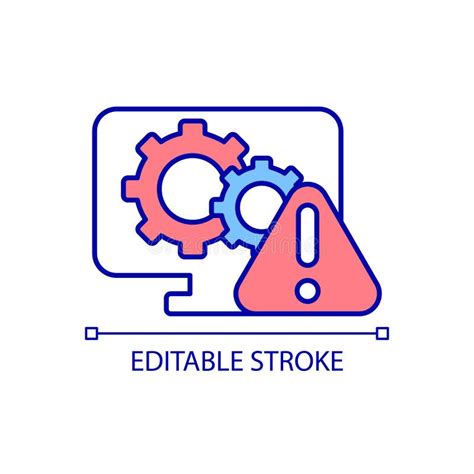 Detecting Computer Hardware Errors Rgb Color Icon Stock Vector
