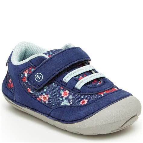 stride rite infant walker soft motion jazzy sneaker navy multi laurie s shoes