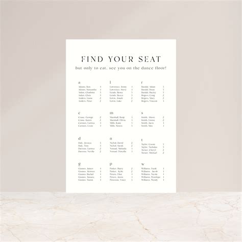 Starlight Seating Chart Class Ink Designs